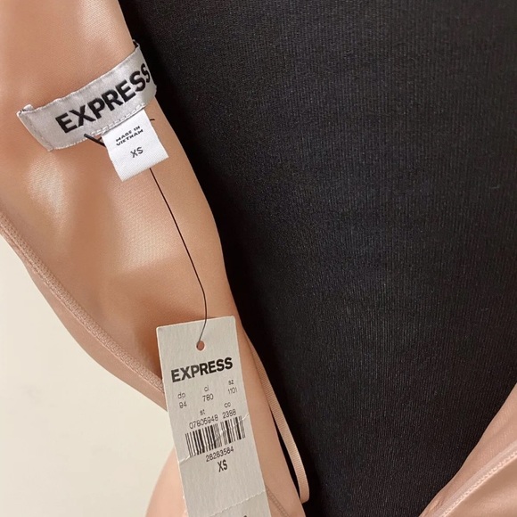 Express | Dresses | Express Ruched Faux Wrap Mini Slip Dress Xs Nwt ...